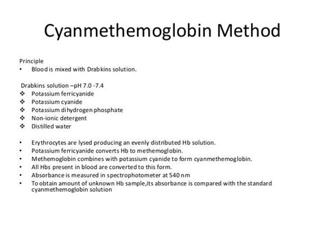 Hemoglobin Estimation