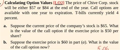 Solved What Is The Intrinsic Value Of A Call Option How Do Chegg Com