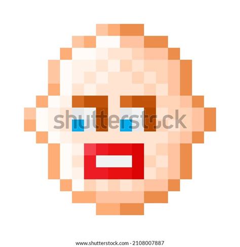 Lady Boy Face Pixel Art Vector Stock Vector Royalty Free 2108007887