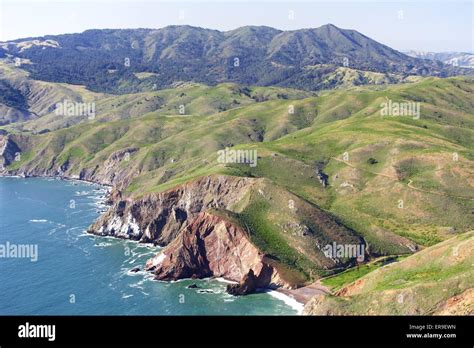 Aerial View Over Mt Tamalpais Mt Tam Marin County California