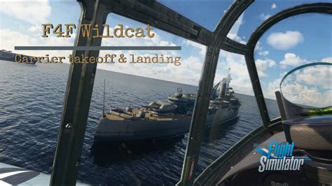 F4f Wildcat Aircraft Carrier Takeoff And Landing Pacific Ocean