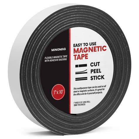 Flexible Magnetic Tape 1in X10ft Roll Minomag