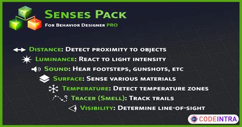 Senses Pack For Behavior Designer Pro Behavior Ai Unity Assets