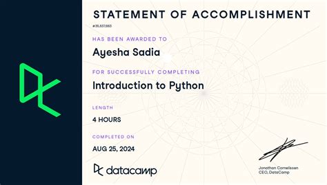 Ayesha Sadia On Linkedin Python Datacamp Learning Programming