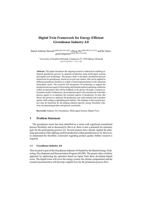 Pdf Digital Twin Framework For Energy Efficient Greenhouse Industry 4 0