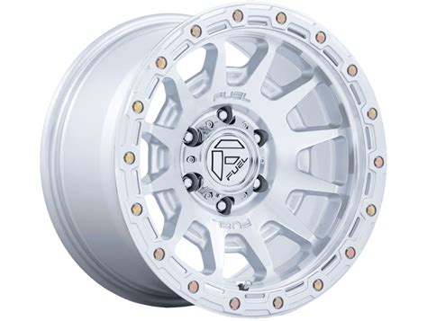 Fuel Machined Silver Fortress Wheels Rugged Ridge