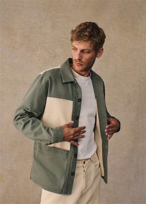 Will Patchwork Jacket Green Cotton Sézane