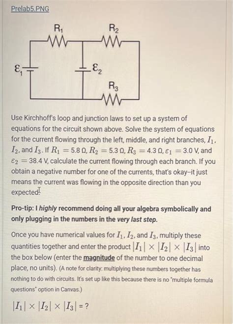 Solved Prelab PNG Use Kirchhoff S Loop And Junction Laws To Chegg