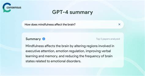 Introducing Gpt 4 Powered Scientific Summaries Consensus Ai Search