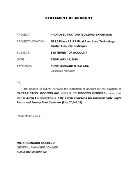 Soa Sample Pdf