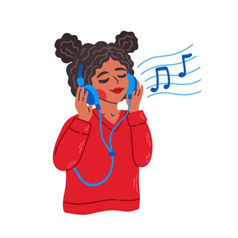 Listening To Music Cartoon