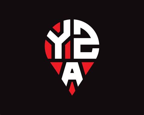 Premium Vector Yza Letter Location Shape Logo Design