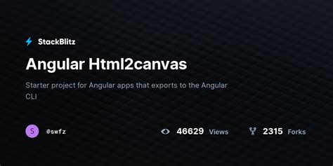 Angular Html2canvas StackBlitz
