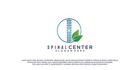 Espina Diagnóstico Centrar Logo Vector Ilustración 22749287 Vector En
