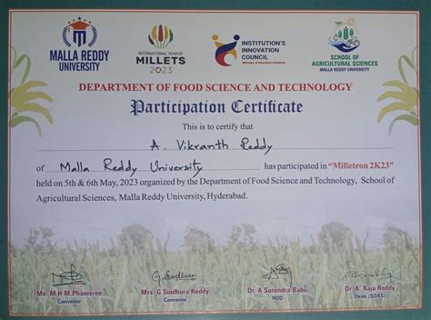 Vikranth Reddy On Linkedin 🌾 Honored To Participate In Milletron 2k23 🌾 I Am Thrilled To Have…