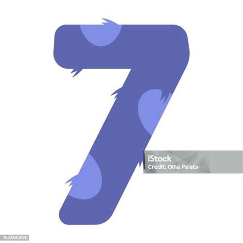 인쇄와 함께 양식화 된 숫자 7 인사말 카드 배너 전단지 엽서 생일 파티 디자인에 적합 7에 대한 스톡 벡터 아트 및 기타 이미지 Istock