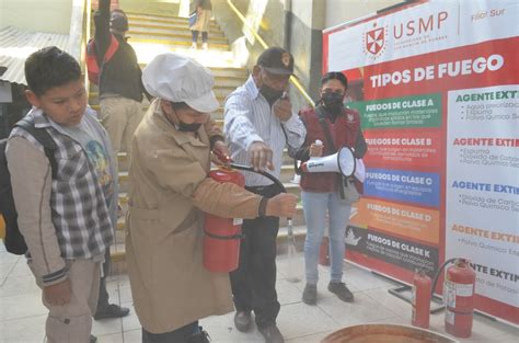 Campaña Uso De Extintores En Mercados Realizó La Universidad San Martín