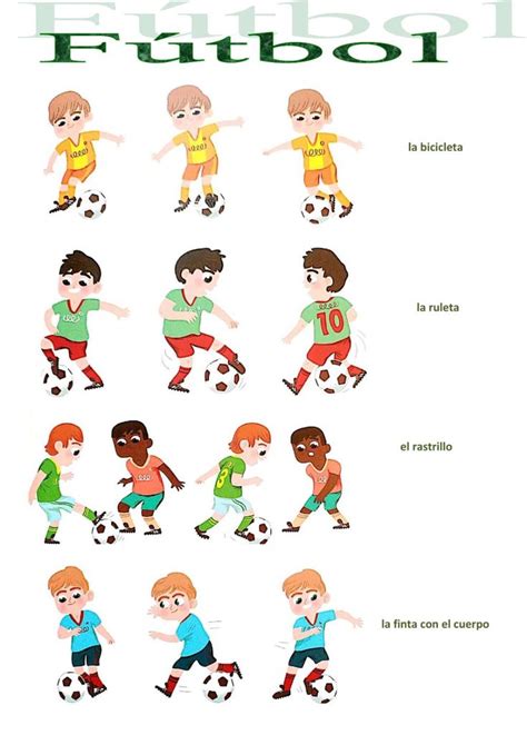 Fútbol Acciones Del Juego Worksheet Gráficos Preescolares