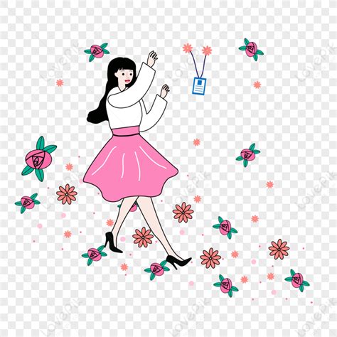 비 즈 니스 맨 플 라 워 핑크 스커트 소녀 봄 일러스트 사람 일러스트 선물 일러스트 캐릭터 일러스트 편지 일러스트 학교 일러스트 Png 일러스트 무료 다운로드 Lovepik