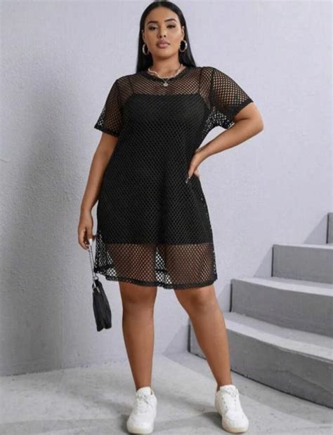 Жіноча ажурна сукня сітка Shein — ціна 245 грн у каталозі Короткі сукні Купити жіночі речі за