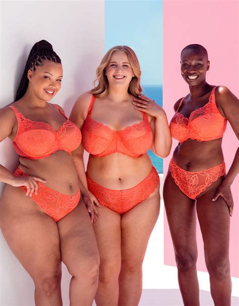 Curvy Kate Lovelace Brazilian Brief Coral Curvy Kate Uk