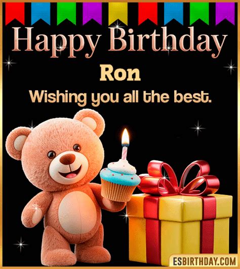 Happy Birthday Ron  🎂 Animated Images Wishes And Music 【27 S】