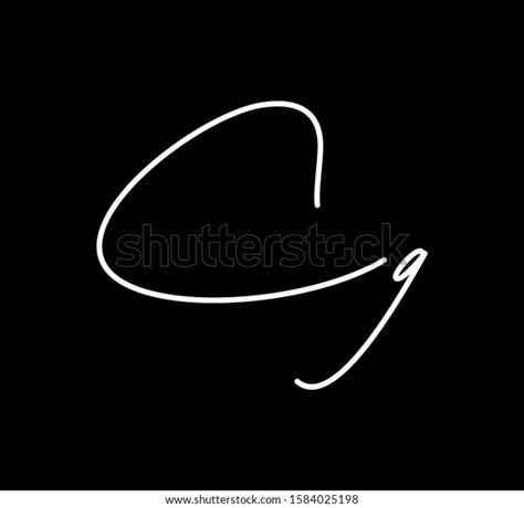 Couple Cursive Letters Initial Cg Signature Stock Vector Royalty Free