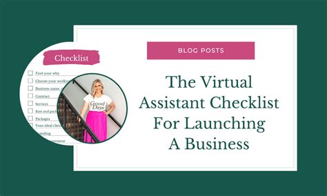The Virtual Assistant Checklist For Launching A Business Micala Quinn