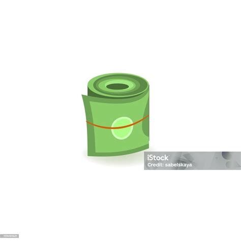 녹색 달러 종이 지폐의 팩은 흰색 배경에 고립 된 고무로 말려 0명에 대한 스톡 벡터 아트 및 기타 이미지 0명 100 달러 지폐 미국 지폐 통화 개념 Istock