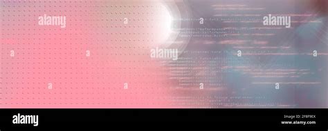 computer code and metal machine surface against gradient background