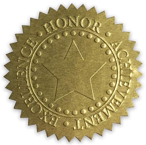Sello Dorado De Diploma De Colegio Técnico