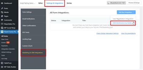 Twilio Integration Sms Notifications With Wp Fluent Forms Wordpress Form Builder Plugin Wp
