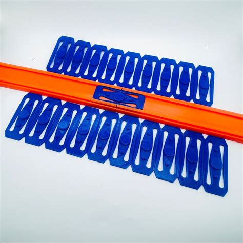 3d Printed For Hot Wheels Track Connectors Set Of 20 Blue 4649030980