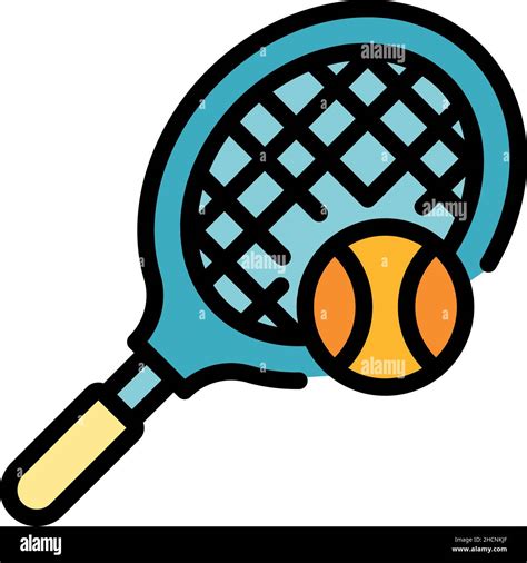 Squash Racketicon Outline Squash Racketvector Icon Color Flat Isolated Stock Vector Image And Art