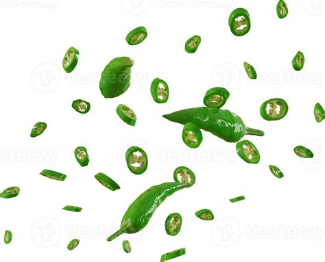 Green Chilli Slices 46543923 Png