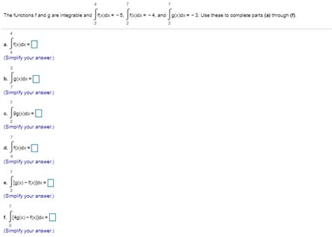 solved the functions f and g are integrable and j flx d 5 j