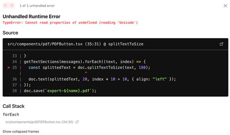typeerror cannot read properties of undefined reading unicode