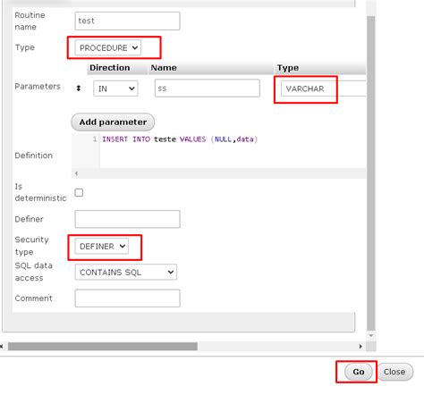 How To Create Procedure In Phpmyadmin