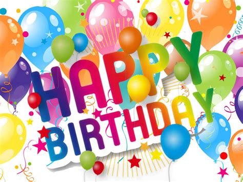 Обои на рабочий стол в день рождения Торты свечи воздушные шары