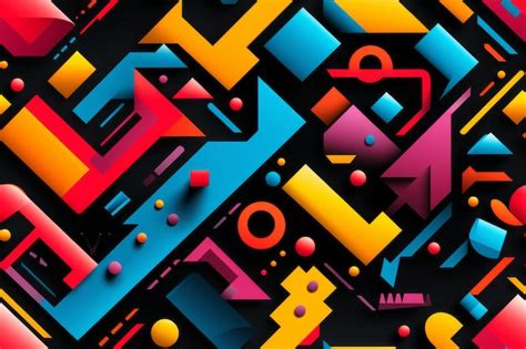 Premium Ai Image An Abstract Background With Colorful Geometric Shapes
