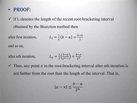 Bisection Theorem Proof And Convergence Analysis Pdf