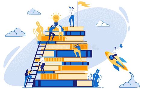 businessman on books education and leadership stock vector illustration of people leadership