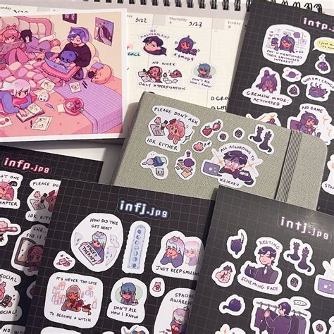 MBTI Sticker Sheet Intj Infp Intp Infj Etsy