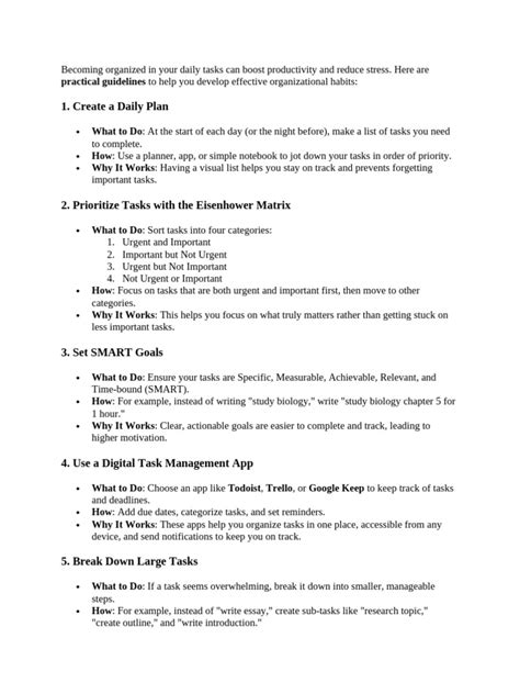 How To Be Organized Based On The Myp Program Pdf Goal
