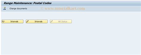 SRN SAP Tcode Number Range Maintenance ADRPSTCODE