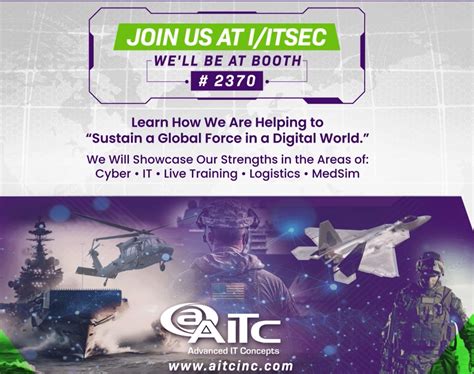 Aitc To Showcase Advanced Technology Solutions At Iitsec The Worlds