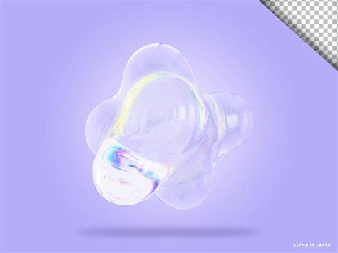 Premium Psd Dispersion Glass Abstract Shape 3d Illustration