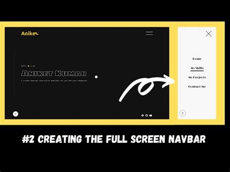 Full Screen Navbar HTML CSS JavaScript