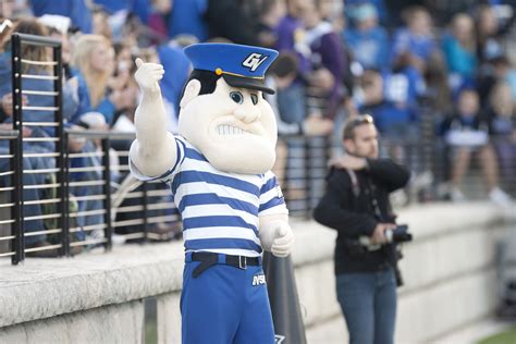 Louie The Laker Cheering On GVSU Vs Ohio Dominican Gvsu Louie Captain Hat