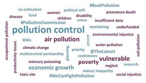 Word Cloud Of Key Words Relating To Pollution And Health Global